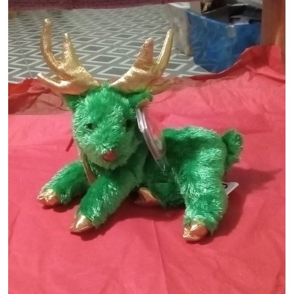 Toys | Ty Beanie Babies Sleighbelle The Reindeer | Poshmark